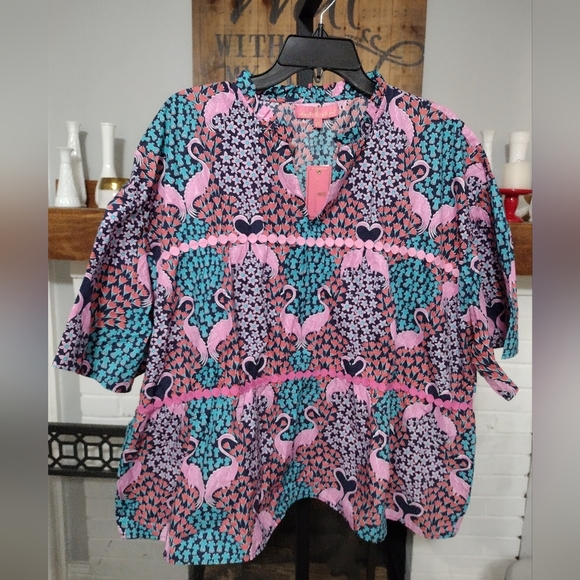 Simply Southern | Tops | New Simply Southern Colorful Flamingo Print ...